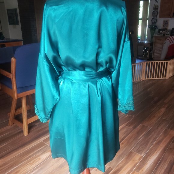 Victoria's Secret | Intimates & Sleepwear | Beaded Green Satin Victoria ...